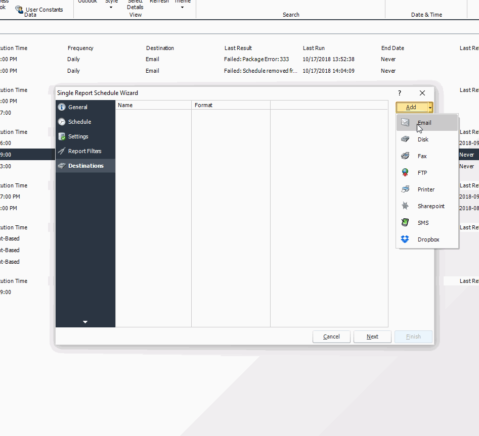 How Do I Setup Output Formats In Pbrs 1932